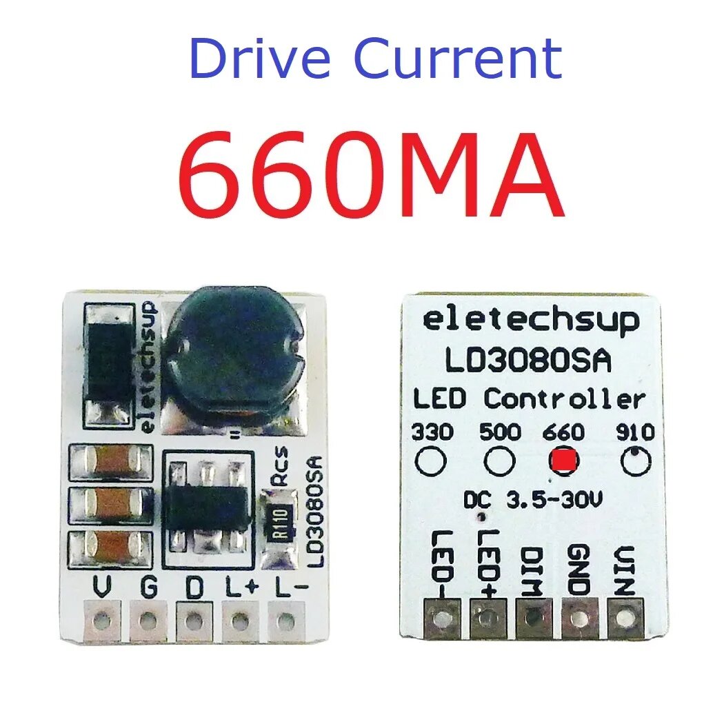 LED драйвер eletechsup LD3080SA 660mA