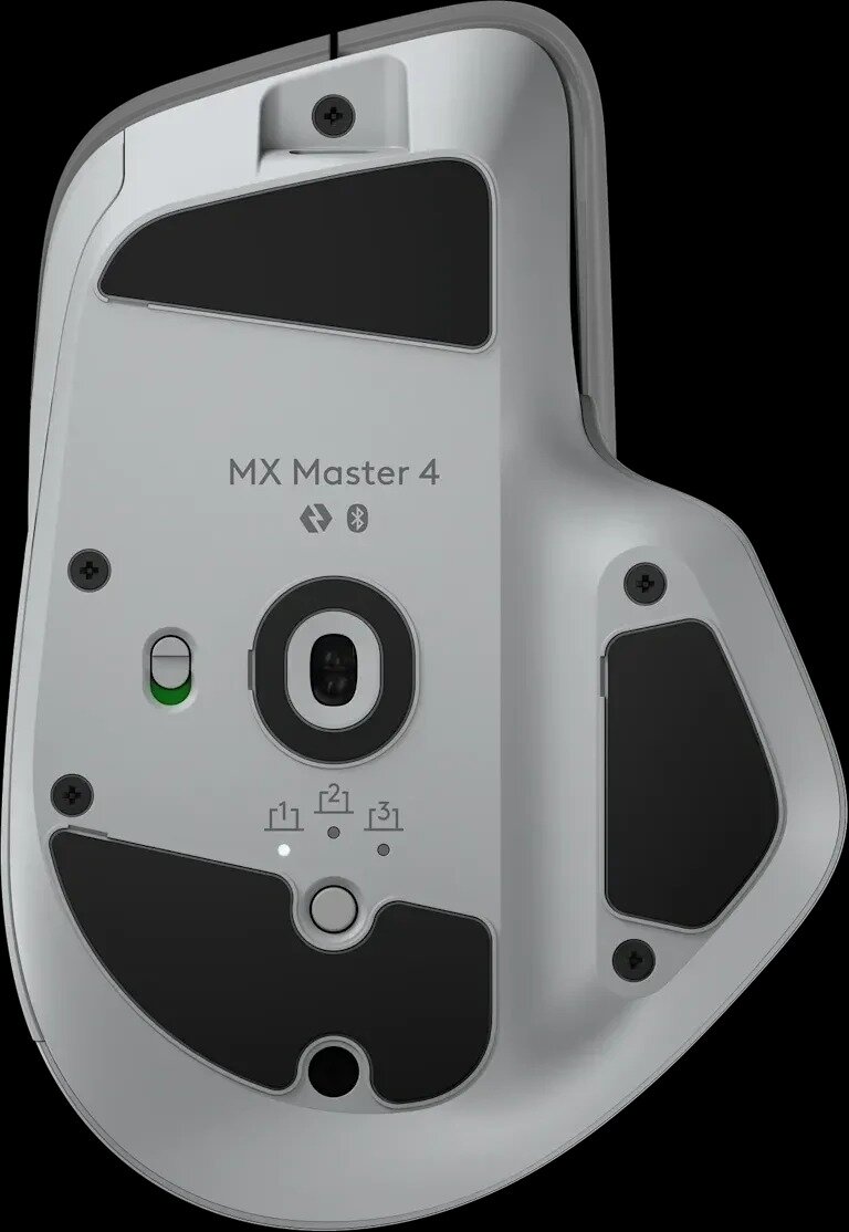 Мышь беспроводная Logitech MX Master 4, Bluetooth, эргономичная, высокоточная, дизайн Pale Grey цвет белый — фото 1