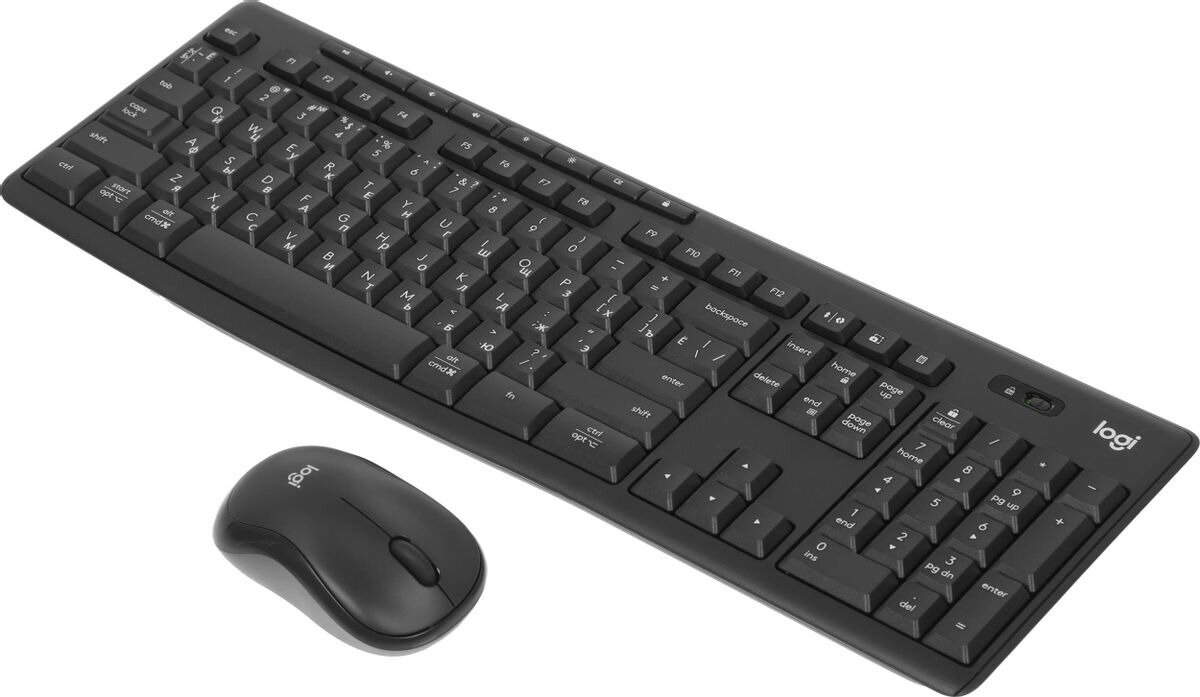 Комплект клавиатура+мышь Logitech MK370 беспроводной, USB, чёрный