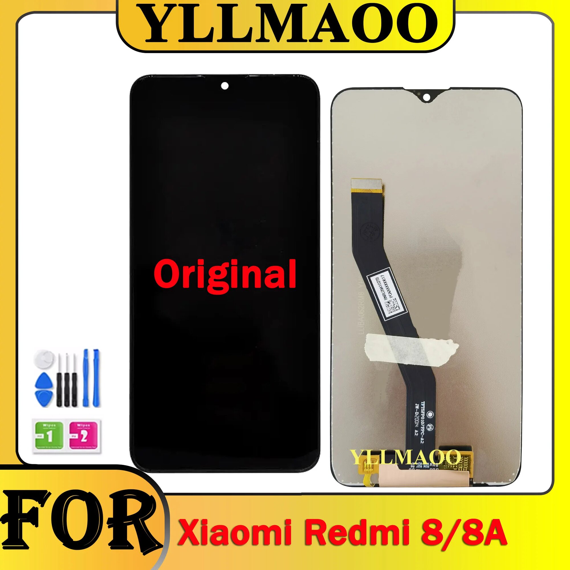 6,22 протестированный ЖК-дисплей для Xiaomi Redmi 8 дисплей дигитайзер полная сборка запасные части для ремонта Redmi 8A ЖК-дисплей M1908C3JH дисплей