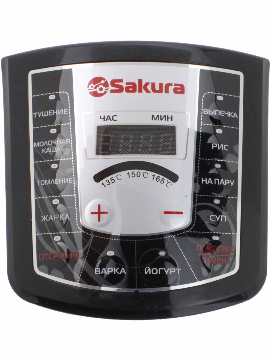 Плата управления и панель для мультиварки Sakura SA-7753W, в сборе, черная