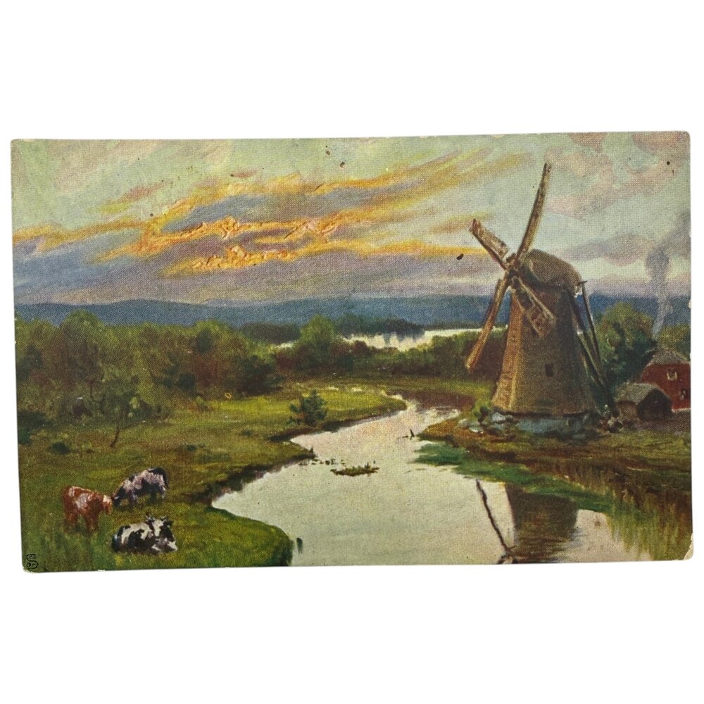 Почтовая открытка "Мелодия ветра и воды" 1910-1915 гг. Германская Империя