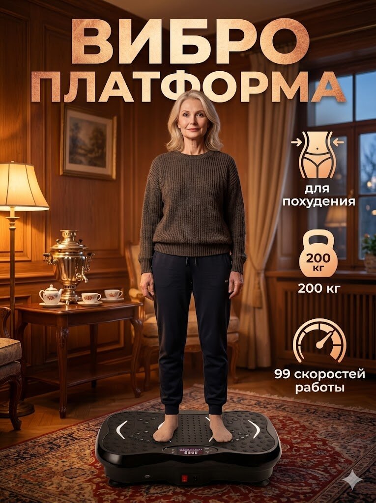 Виброплатформа для похудения тренажер до 200 кг С блютуз，регулировка амплитуды, 49 программ