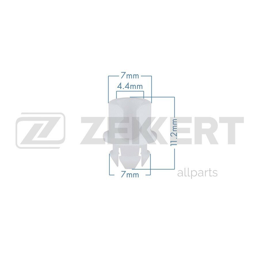 ZEKKERT BE-3958 Клипса крепёжная Skoda (миним. кол-во заказа 10 шт)