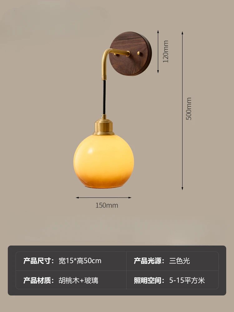 Древневосточный стиль светлого роскоши фоновая стена гостиной, изголовье спальни, ореховое дерево, японский ретро медный люстра для коридора