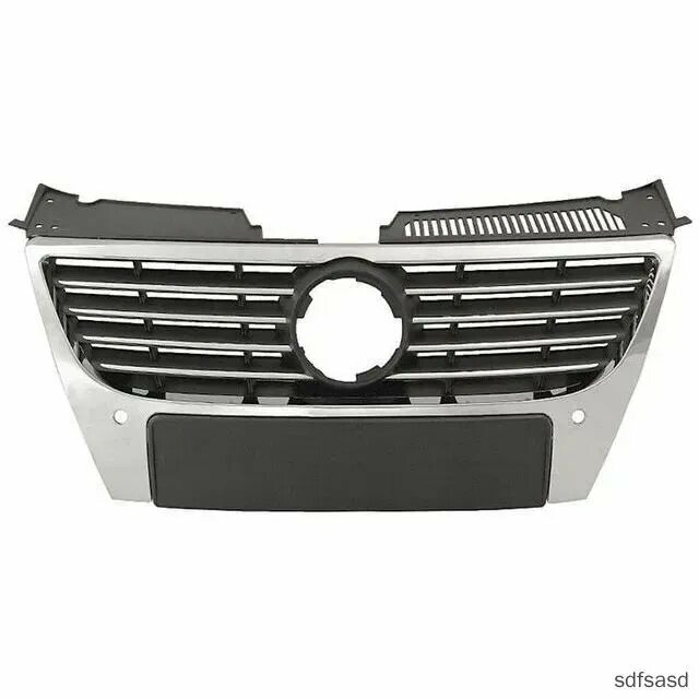 Решетка радиатора для Volkswagen Passat B6 2005-2010 под датчики, с хромированным молдингом, Фольксваген Пассат Б6 решетка радиатора Forward VWPAS05-101, oem 3C0853651ADPWF