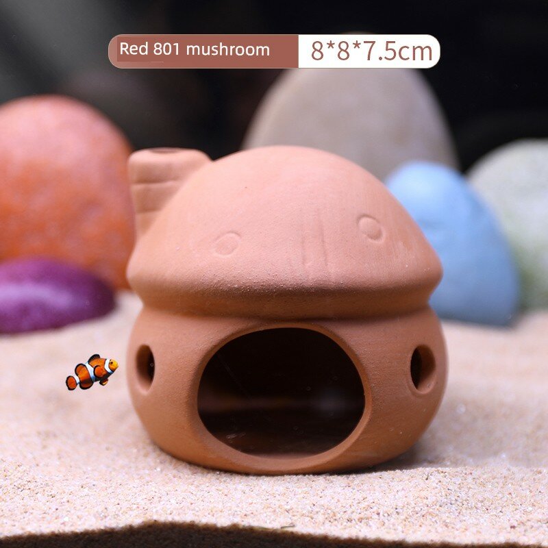Керамический горшок-укрытие для аквариумного ландшафта, домик для рыб и креветок, укрытие для цихлид, мини-попугаев,