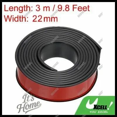 Кромочная лента U-образная для мебели 22 мм x 3 м самоклеящаяся черная — защита кромок столов, шкафов и стульев