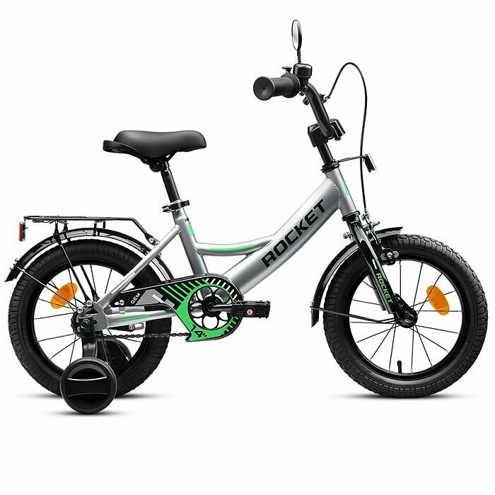 Велосипед Oubaoloon Rocket Gem, диаметр колес 14", серый 14. GEM. GR.26