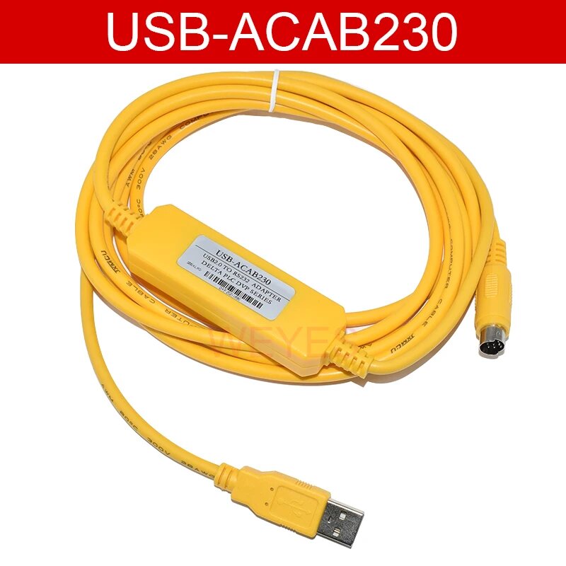 USB-ACAB230 USBACAB230 Кабель для программирования интерфейса USB для ПЛК серии DVP USB-DVP USB-ACAB230 ПЛК Новый