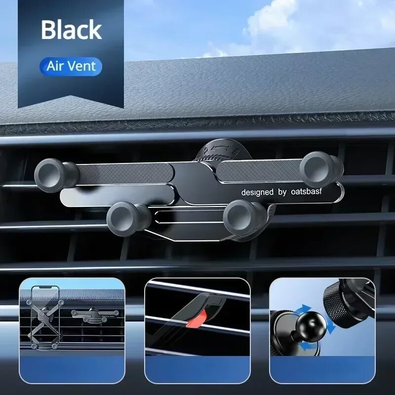 Автомобильный держатель для телефона Oatsbasf Black, Air Vent