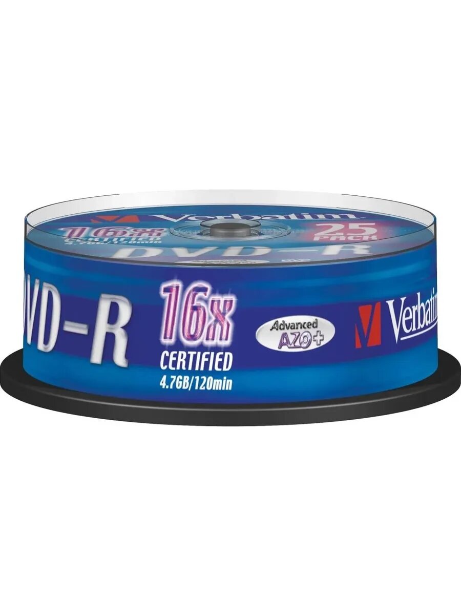 Надёжные DVD-R для хранения данных, 25 шт.