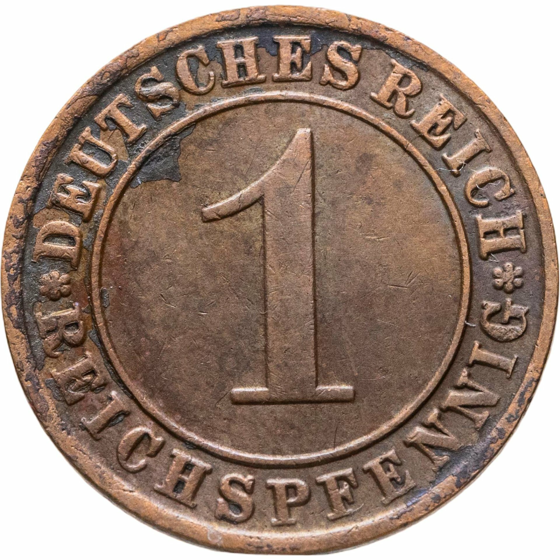 Германия 1 рейхспфенниг (reichspfennig) 1934 A знак монетного двора "A"  — Берлин