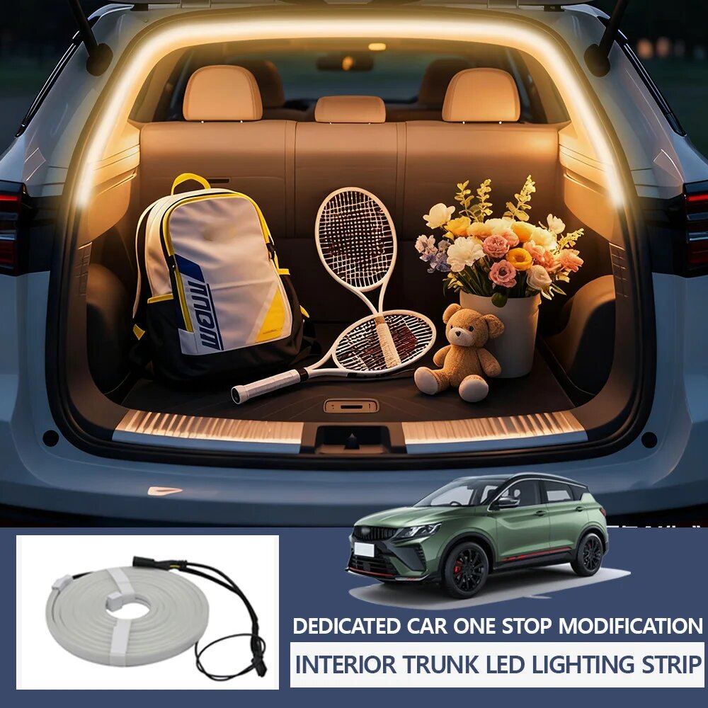 Светодиодная лента в багажник Geely Coolray, Warm white