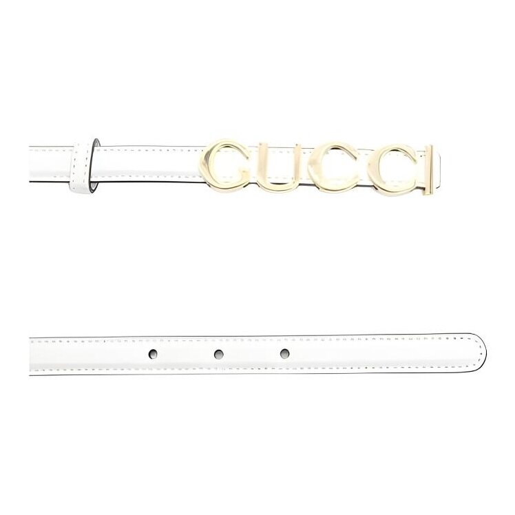 GUCCI Кожаные ремни Женские Белые Ширина корпуса 1,5 см 90 — фото 1
