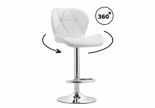Стул барный Woodville Trio white / chrome