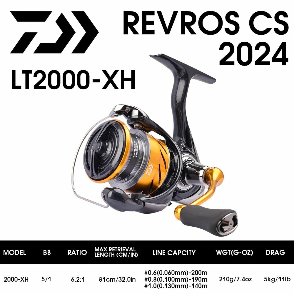 DAIWA Revros CS 2024 LT2000-XH спиннинговая катушка, 2000XH
