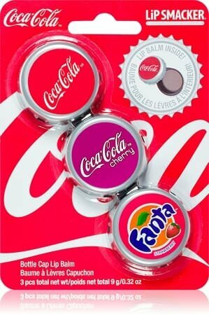 Бальзам для губ Lip Smacker Coca Cola ароматы Original, Cherry & Fanta, 3 3 г
