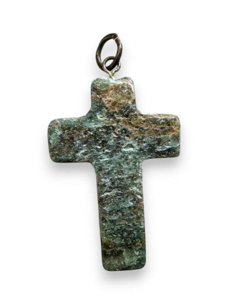 Подвеска крест из камня FR0500-020B-1 (3 см.), 1 шт.