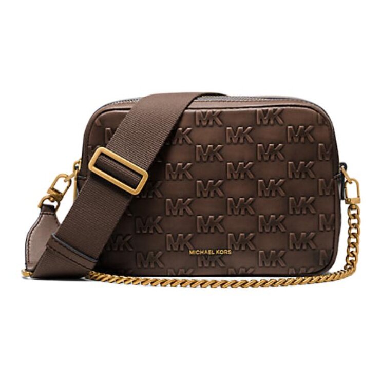 Сумка MICHAEL KORS, фактура тиснение, коричневый — фото 1