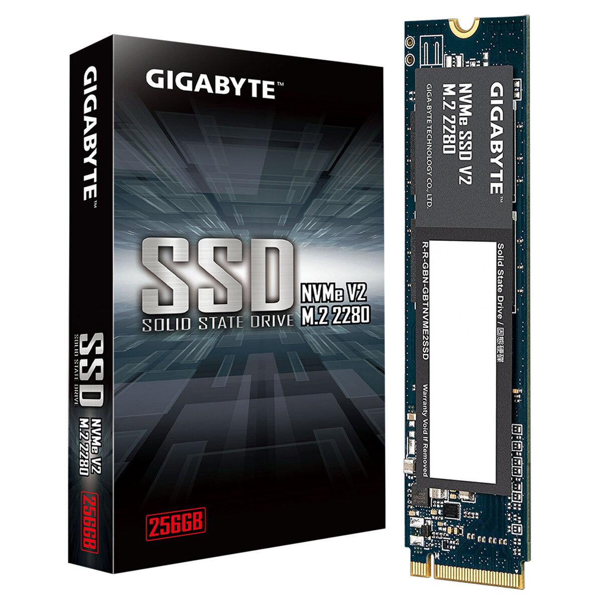 Накопитель ssd m.2 2280 256гб nvme ssd v2, nvme pcie 3.0, 3d nand, 2500/1600 мб/с