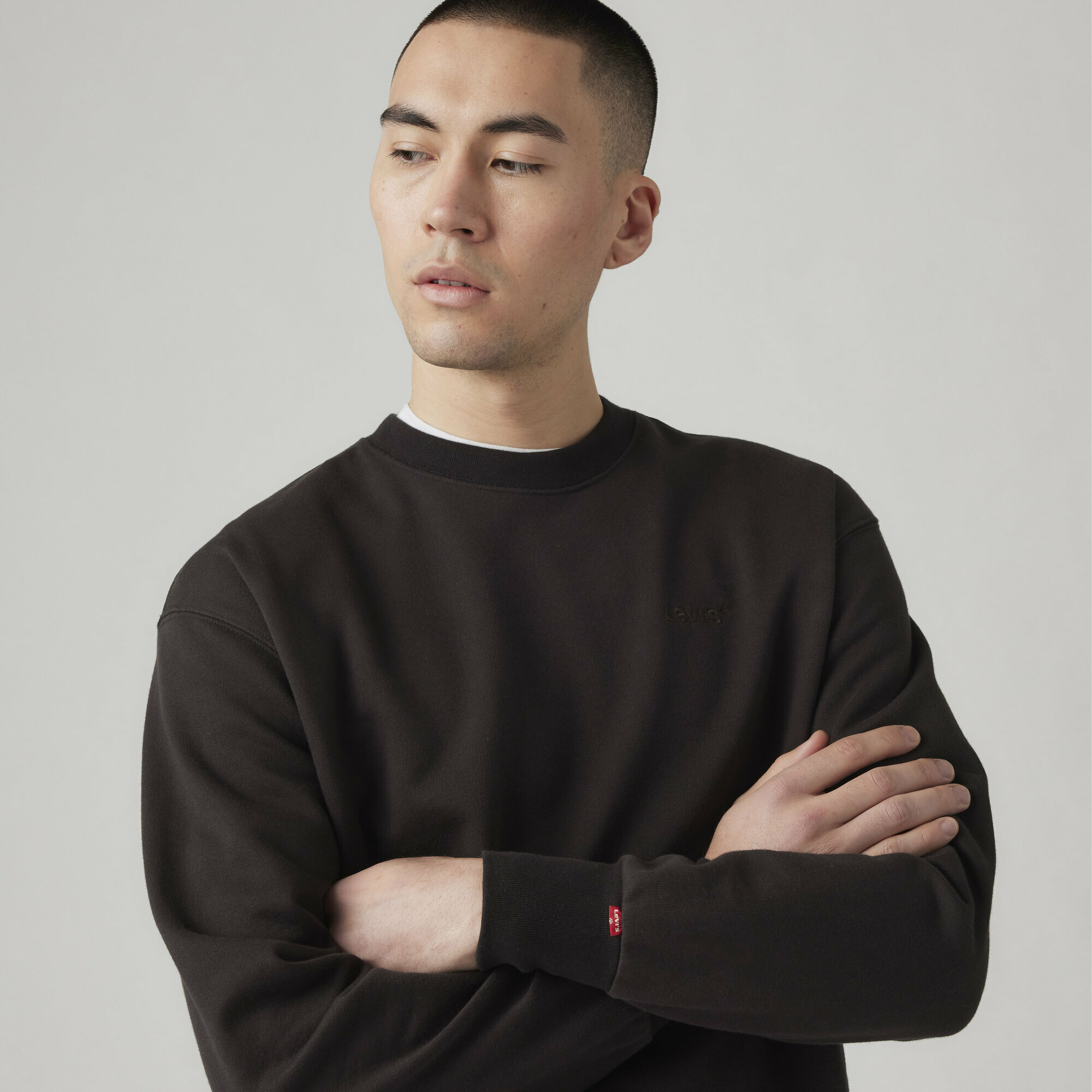 Свитшот Levi's AUTHENTIC CREW, размер XL, , черный — фото 1