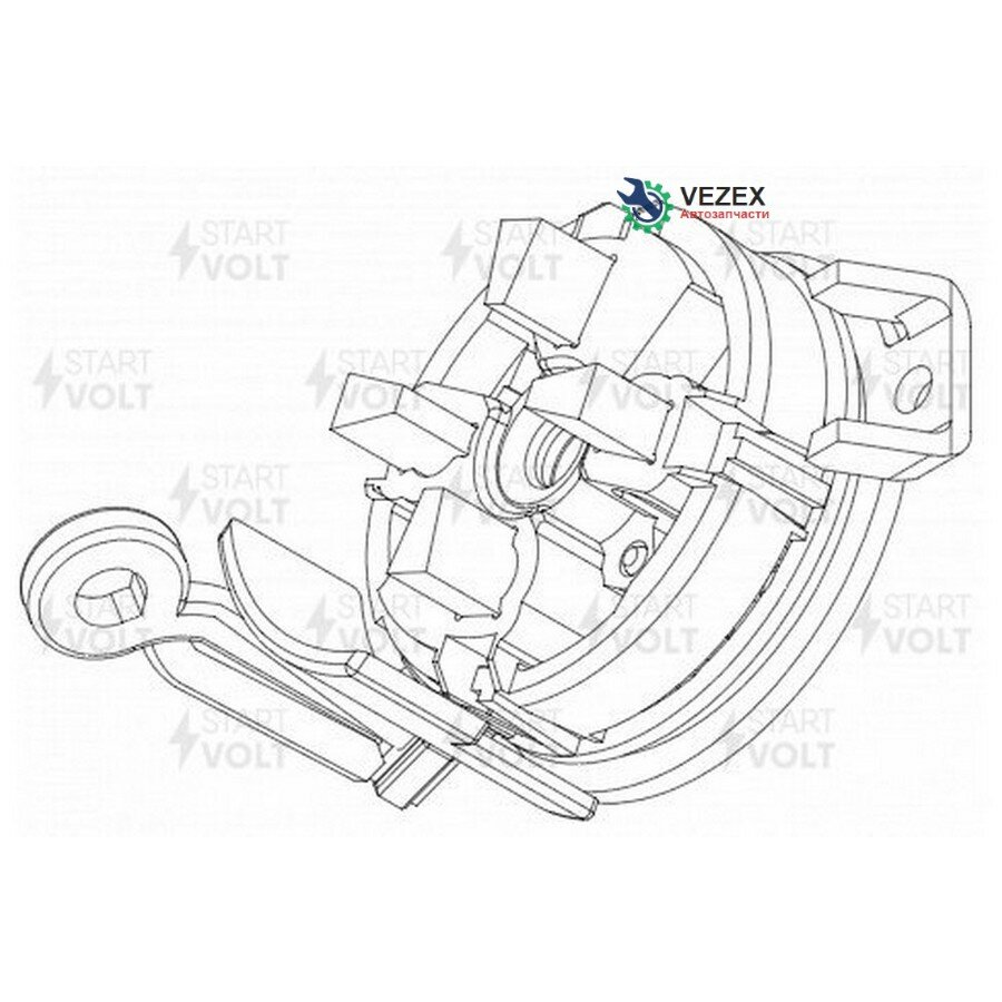 STARTVOLT VBS1402 Узел щеточный стартера для а. м Ford Focus II 04- 1.4i,1.6i, Focus III 10- 1.6Ti VBS1402