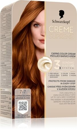Краска для волос Schwarzkopf Creme Supreme, оттенок 1-0 Natural Black, 60 мл