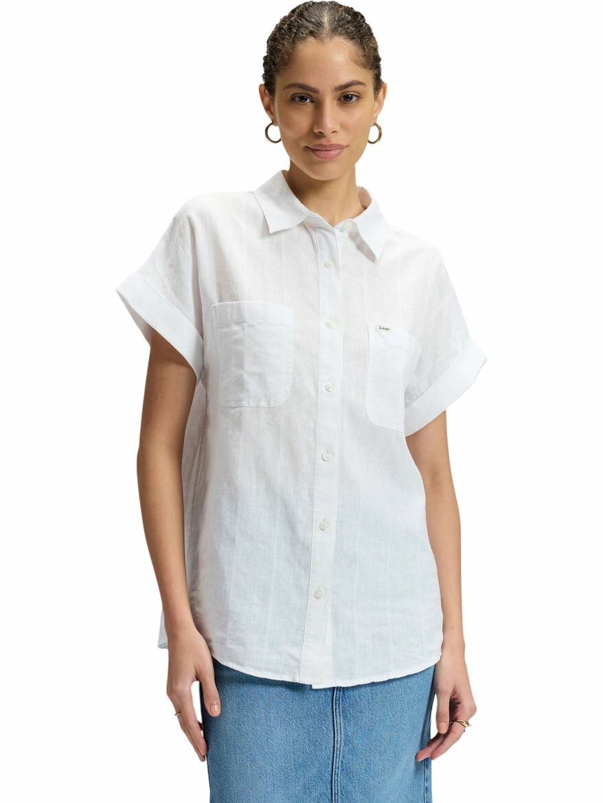 Рубашка Women Short Sleeve Loose Utility Shirt