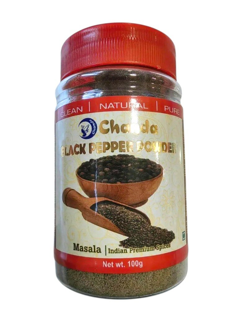 BLACK PEPPER Powder, Chanda (чёрный перец молотый, Чанда), 100 г.