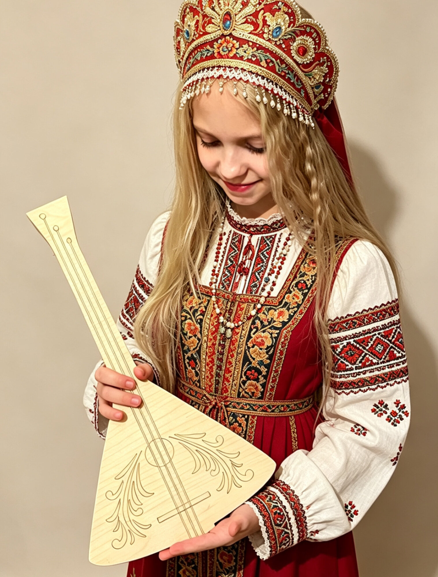 Балалайка деревянная из фанеры 35*20 см , заготовка для творчества, декор
