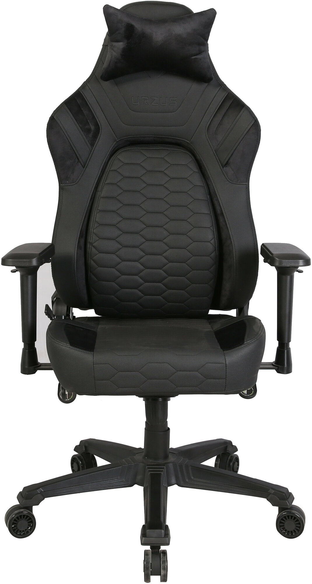Игровое кресло URZUS Knight Black UR-7351147, обивка искусственная кожа, черный