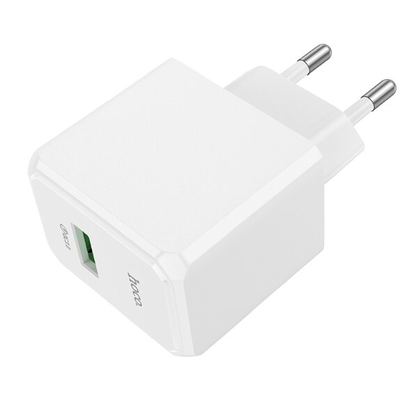 Блок быстрой зарядки для телефона Type-C, QC 3.0, 18W, белый