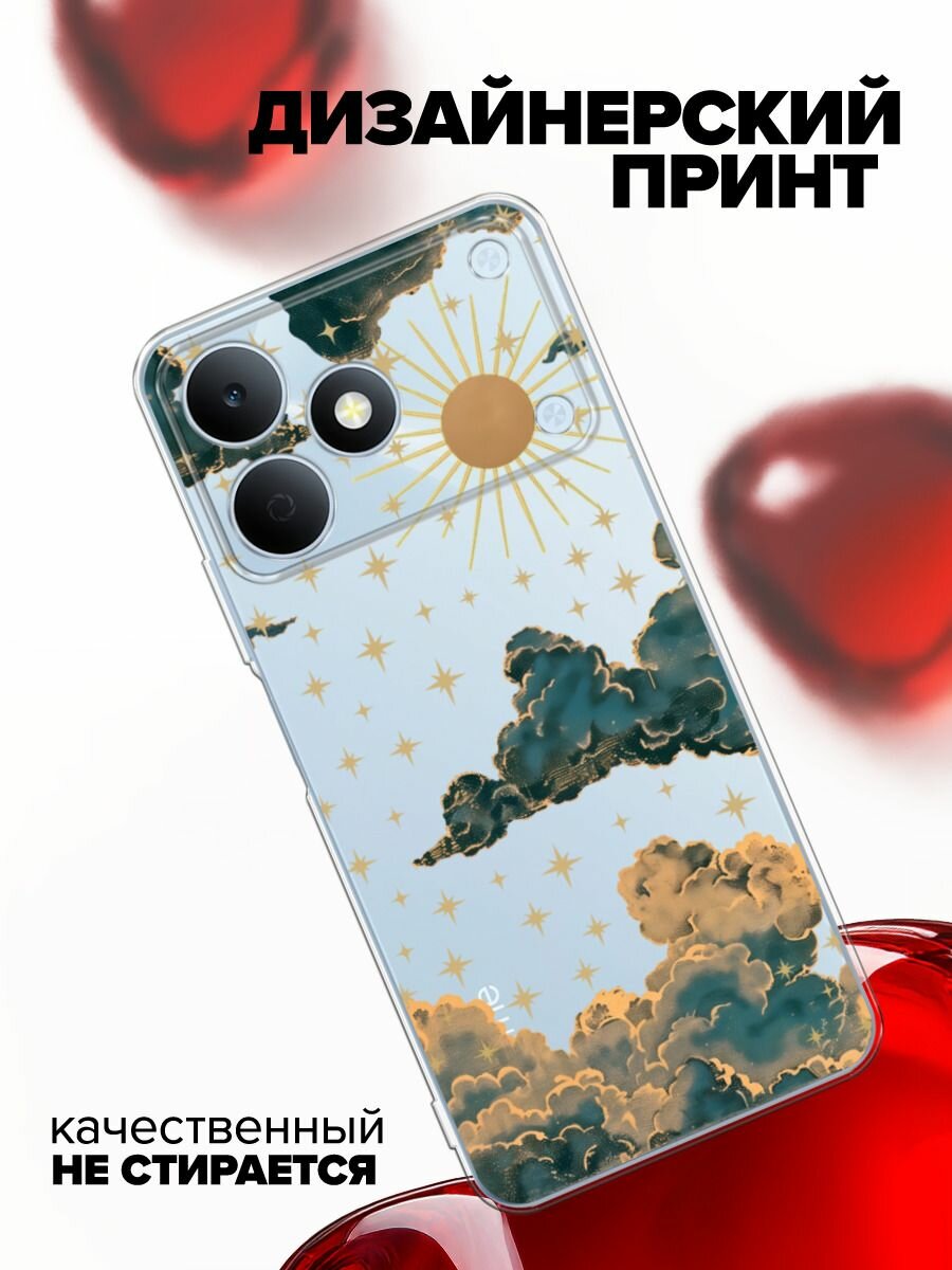 Чехол на Realme Note 80 / Реалми Нот 80 с принтом Звёздное небо арт — фото 1