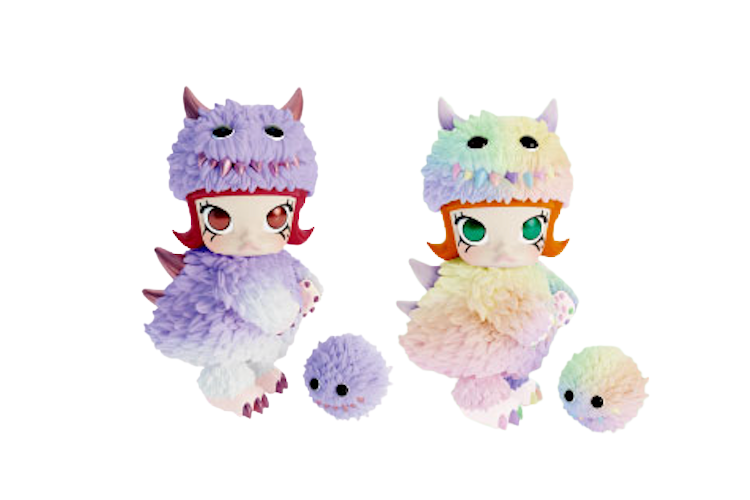 Коллекционная игрушка-сюрприз унисекс POP MART Molly X INSTINCTOY Daisuke Babydoll Erosion Collection 100%, Confirmed-Pom Pom Monster+Pom Pom Monster Special Edition (Open)