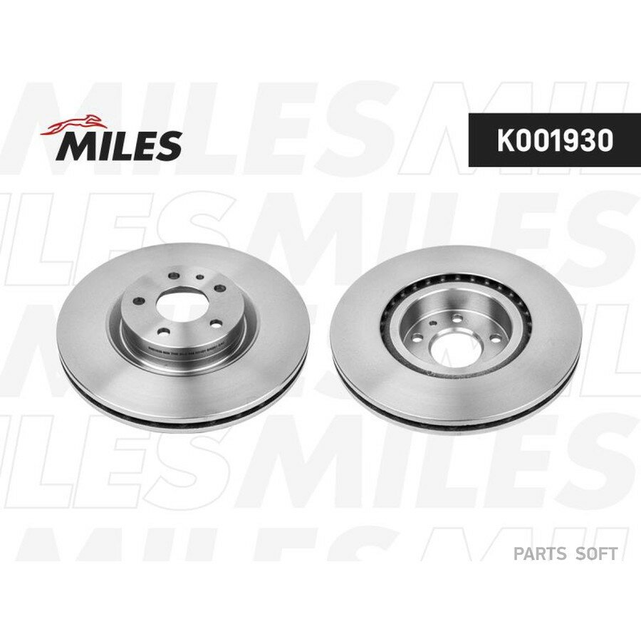 MILES K001930 Диск тормозной ALFA ROMEO 147 01-/156 97-06/FIAT DOBLO 10- передний ()
