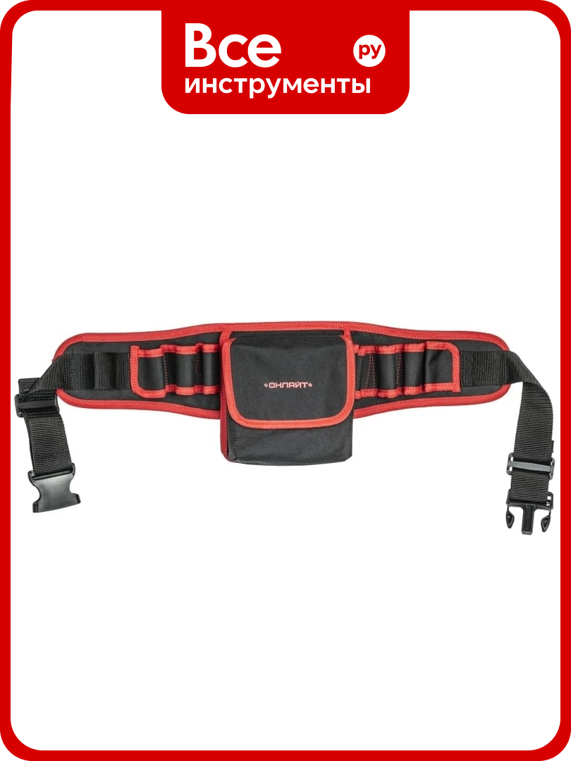 Поясная сумка онлайт OTA-Bag04 80939, из прочного оксфорда, черный с красным акцентом, для переноски инструмента