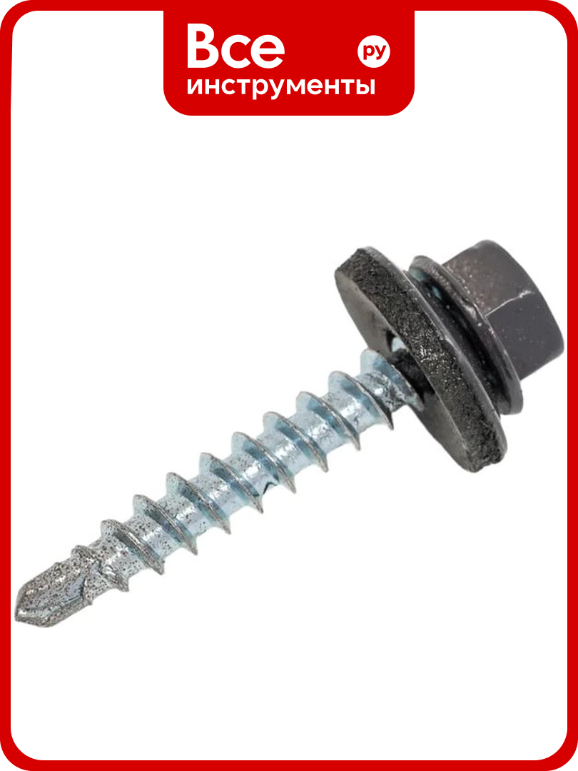 Саморез для крепления кровли STEELREX RAL7024 4.8x29, 70 шт. 0140048029B4000070327024, крепления кровли