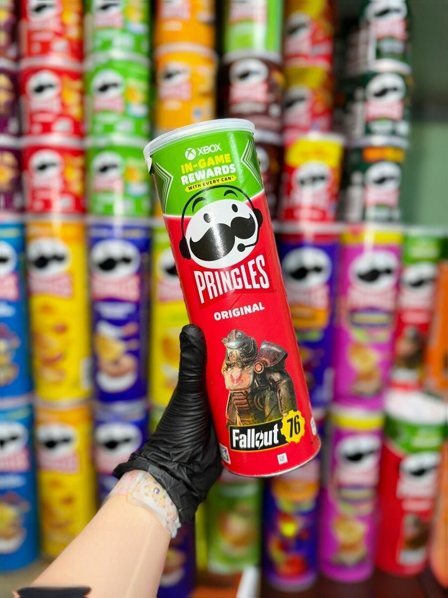 Картофельные чипсы Pringles Original Fallout Limited 165г /Принглс Лимитированная серия, оригинальный вкус 165 гр.