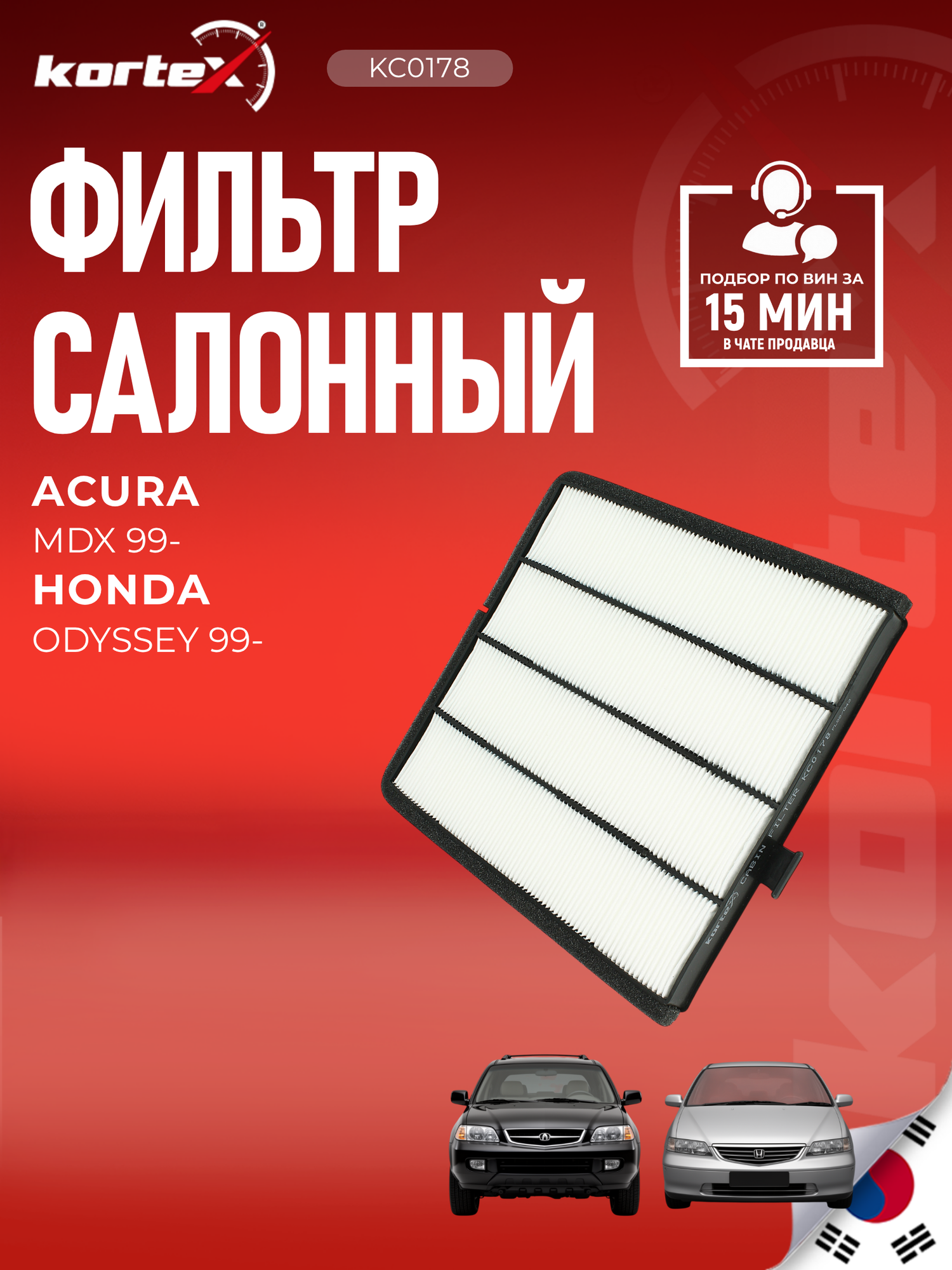 Фильтр салонный Акура Mdx, Хонда Одиссей, Шаттл SS1234, LAC512, IF3402