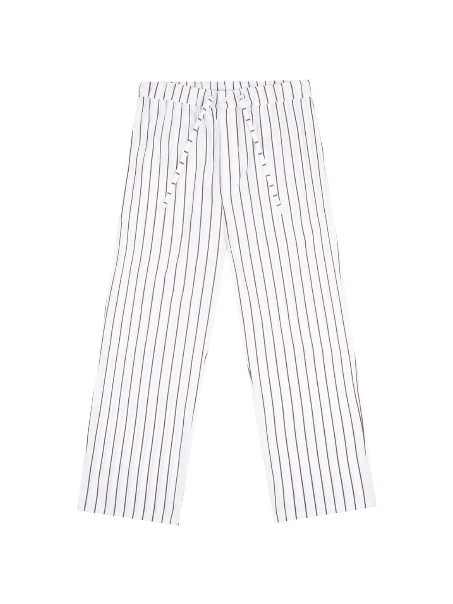 Брюки Striped drawstring-waist trousers
