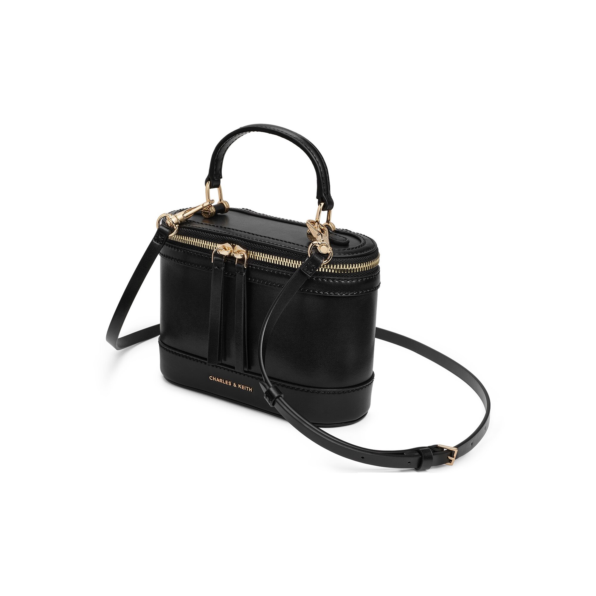 Сумка CHARLES & KEITH, фактура матовая, черный — фото 1
