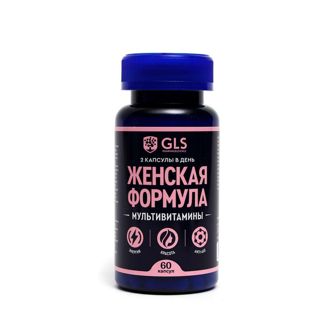 Мультивитамины GLS "Женская формула", для поддержки женского здоровья, 60 капсул