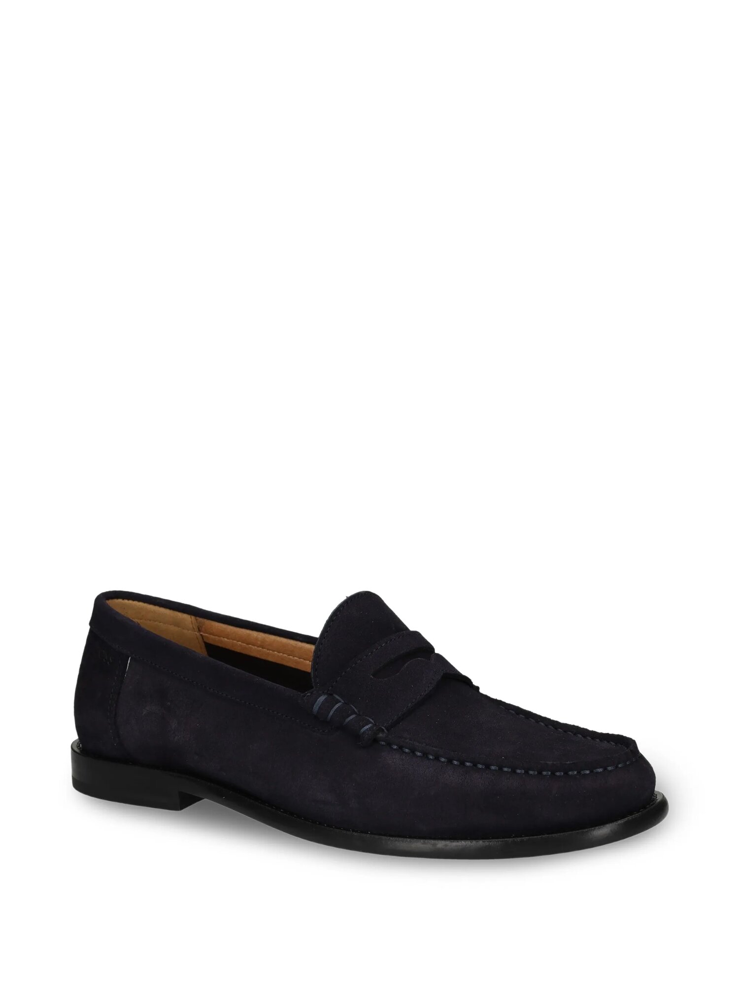 Лоферы BOSS Suede penny loafers, размер 44, blue — фото 1