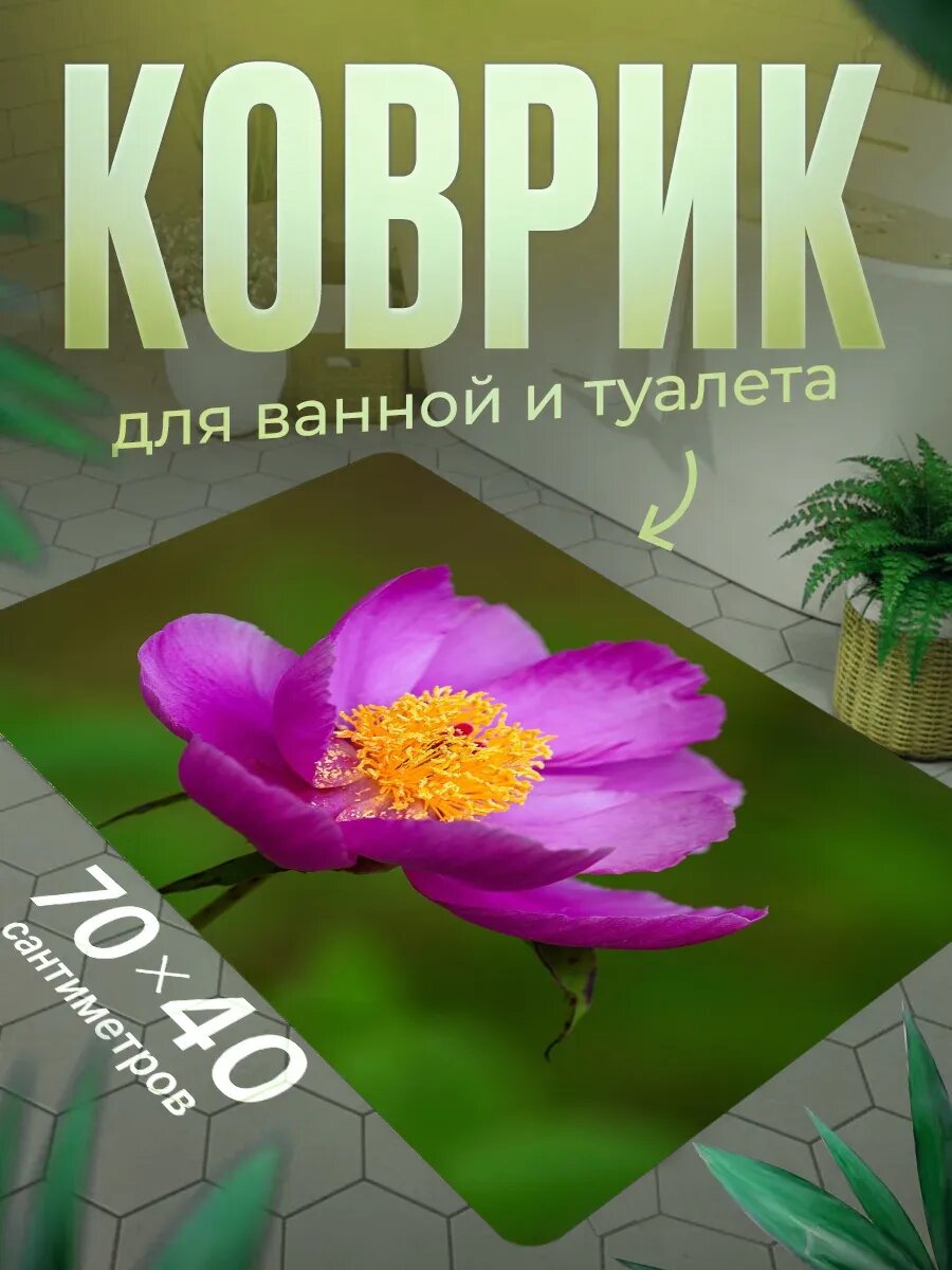Коврик для ванной противоскользящий влагостойкий 70 на 40