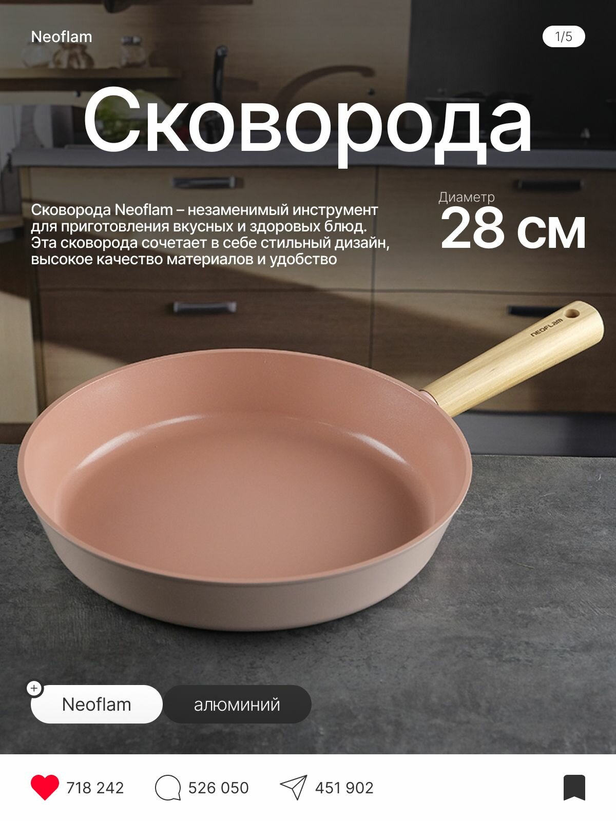 Сковорода Neoflam Blossom 28 см (индукция)