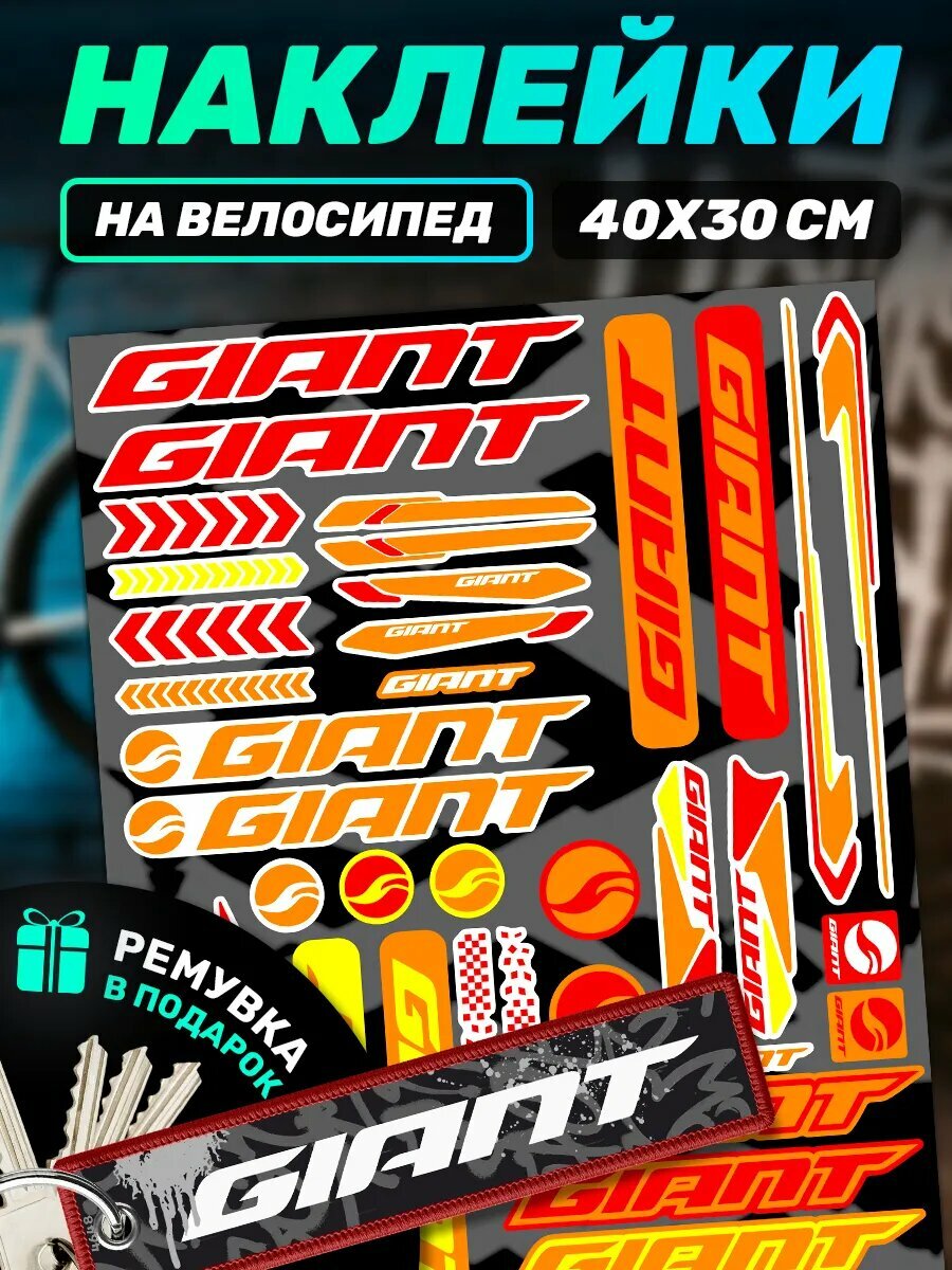 Наклейки на велосипед графика Giant