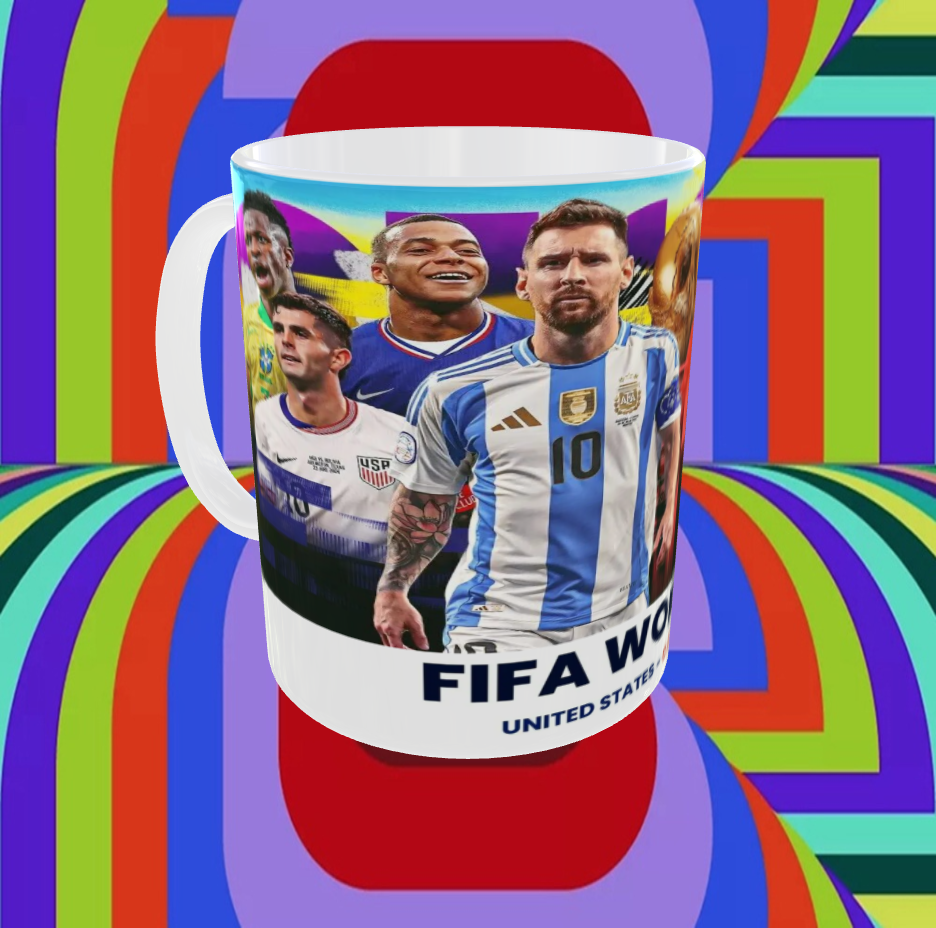 Кружка с принтом 2026 FIFA World Cup, 330 мл, картонная упаковка