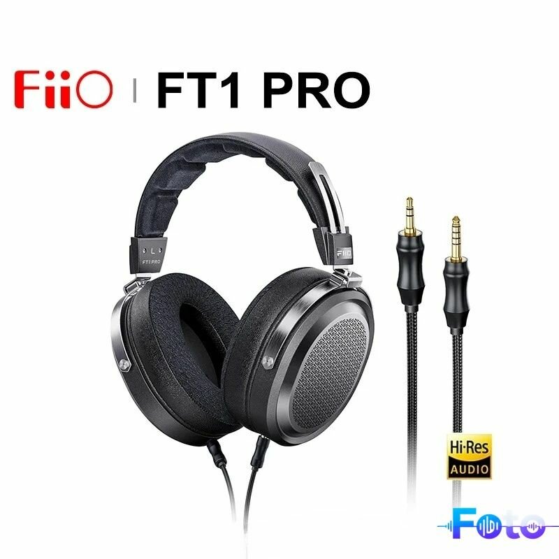 FiiO FT1 Pro Плоские наушники-драйверы с открытой спинкой, Магнитная проводная гарнитура Hi-Fi, аудио высокого разрешения для домашней студийной записи