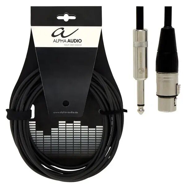 Микрофонный кабель Alpha Audio Pro Line Microphone Cable XLR/JACK 9 метров, Alpha Audio (альфа аудио)